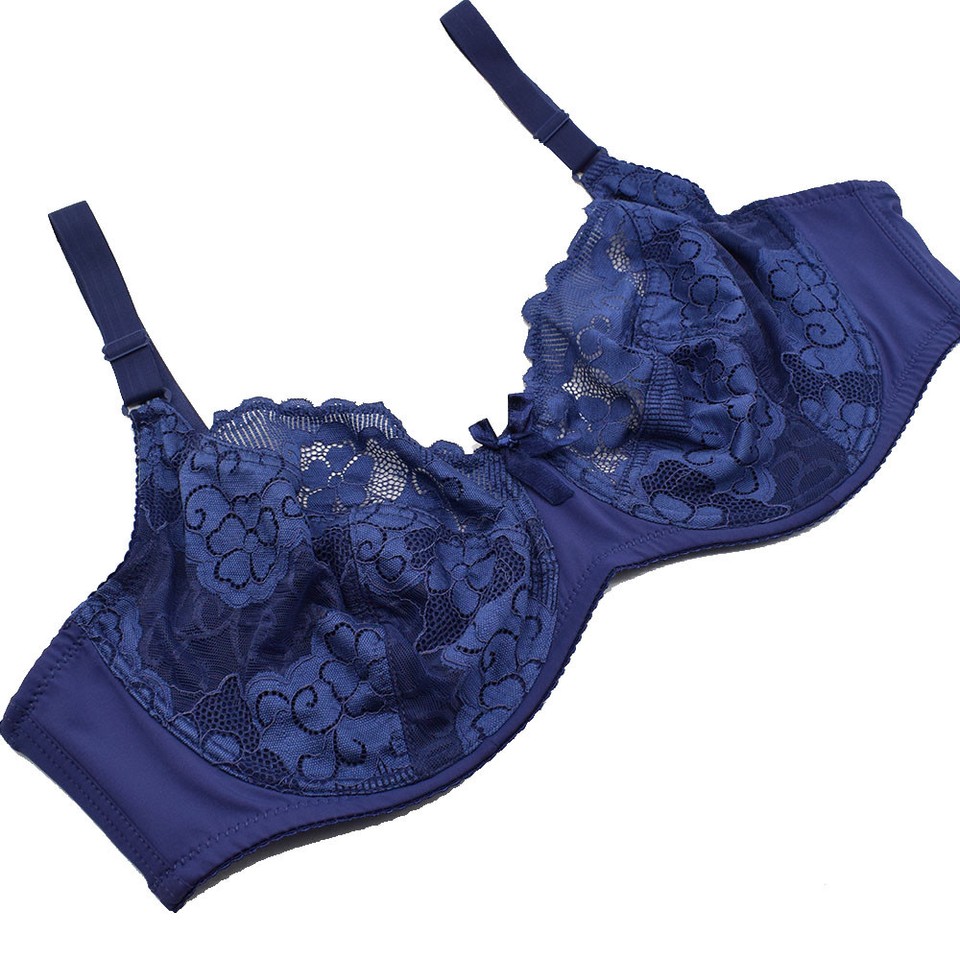 Plus Size Women Bras Wired Lift up Lace Unpadded Sexy Lingerie Plunge ...