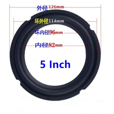 126 mm Speaker Surrounder Rubber Woofer Edge For 5" 5 IN/INCH Speaker ...