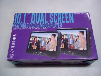 PROSCAN ELITE 10.1" Portable DVD & Media Player for Car Dual Screen ...