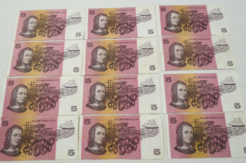 PRICE FOR ONE 1991 R213 $5 FIVE DOLLAR FRASER COLE PAPER AUSTRALIA NOTE ...