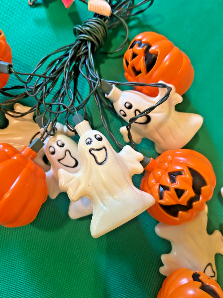 Halloween Pumpkin & Ghosts Blow Mold 10pc String Lights Sets - 2 Total ...