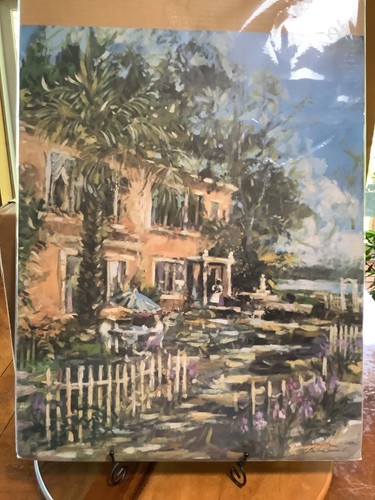 R. BOLTON SMITH BEAUTIFUL "VIEW FROM PORT REPUBLIC" SIGNED PRINT/ OLD ...
