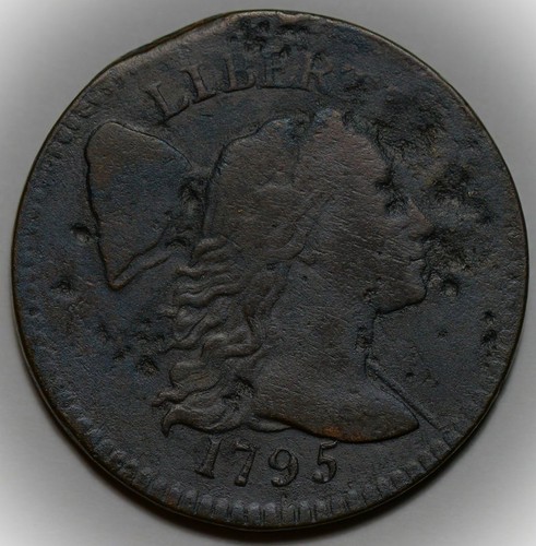 1795 Liberty Cap Large Cent - Plain Edge (S-78) - Corrosion - US 1c ...