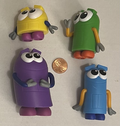 Fisher Price Storybots Robot Figures Lot of 4 Green Yellow Blue Purple ...