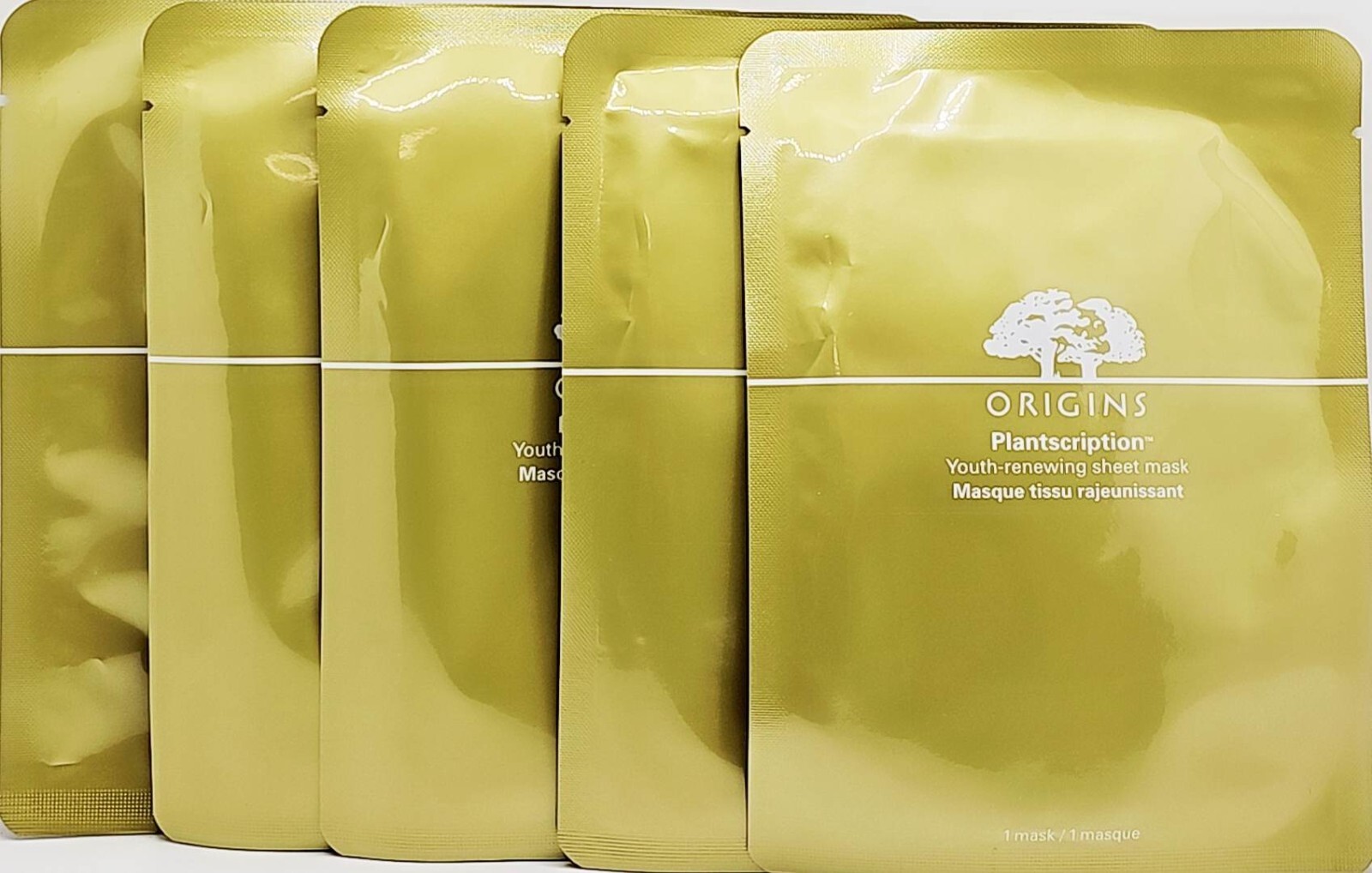 5 x Origins Plantscription Youth renewing sheet mask Masque Tissu ...