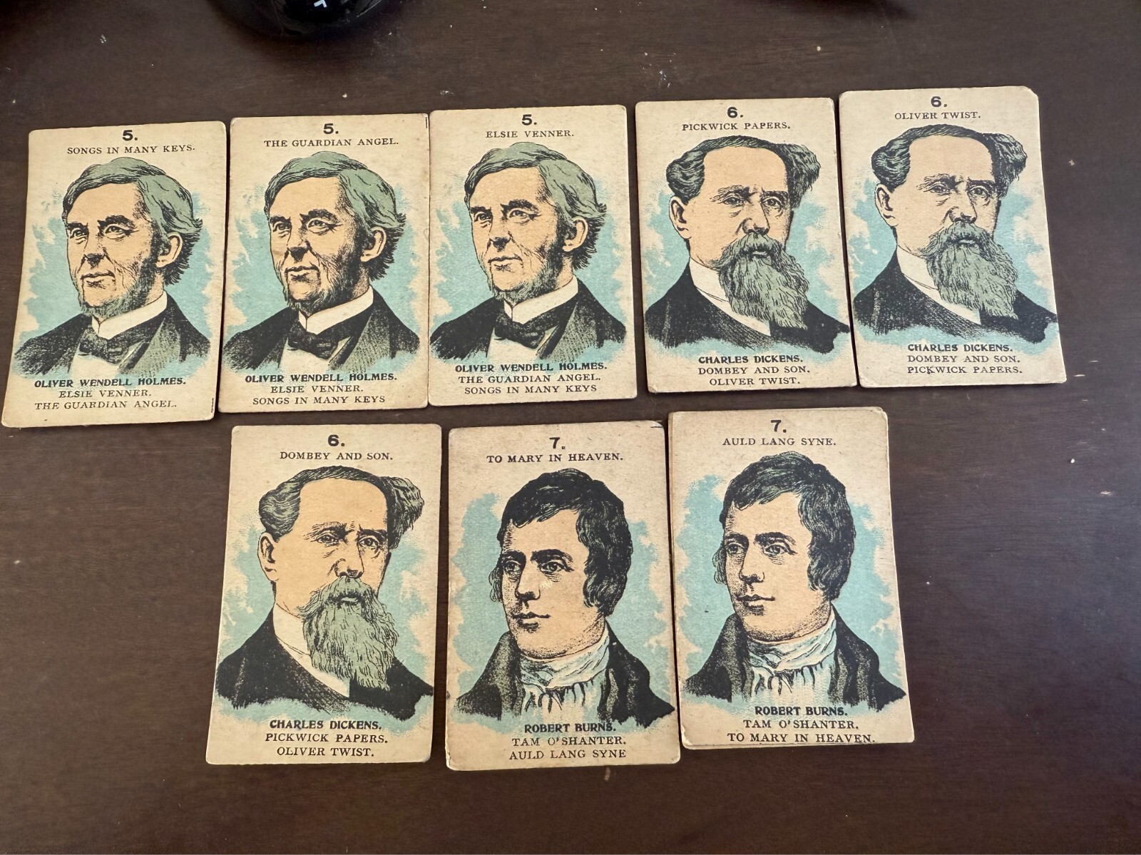 Famous Authors card game 1800's-early 1900's | eBay