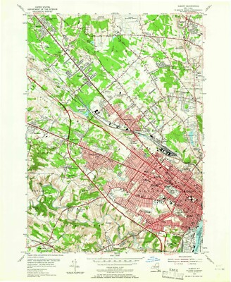 Albany, NY, Topographic Map, 1953, USGS – Premium Matte Print ...