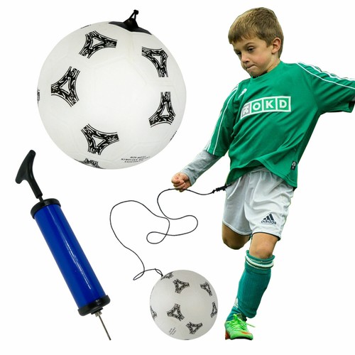 Football Skills Training Set Practise Keep Ups Size 5 Ball On Elastic ...