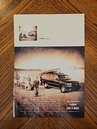Vintage Chevrolet Magazine Print Ad 2001 Chevy Suburban Z71 | eBay