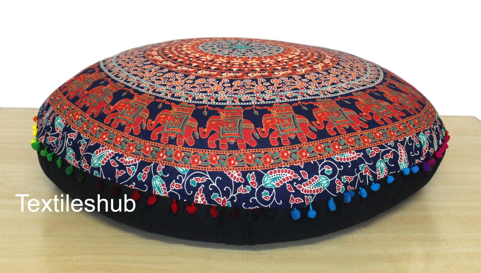 Indian Mandala Round Floor Cushion Covers 32