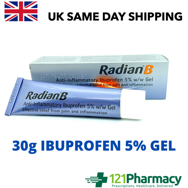 Radian B Anti-inflammatory Ibuprofen 5 GEL 30g Pain Relief 4 for 3 ...