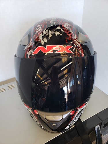 AFX Motorcycle Helmet, Medium, Anti-fog, Black W/ Graphics, Nice ...