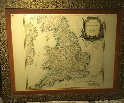 Antique Original 1753 Vaugondy Map of England and Wales | eBay