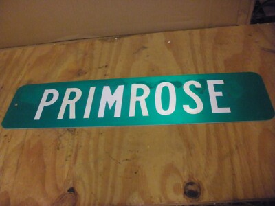 "PRIMROSE" Retired Aluminum Street Sign | eBay