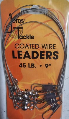 6 Silver Coated Wire Leaders 45 LB. 9 Inch | eBay