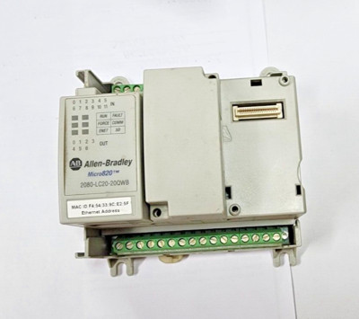 Micro820 Allen Bradley USED WORKING MICRO 820 2080-LC20-20QWB USED 820 ...