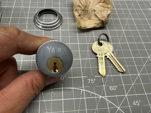 YALE MORTISE CYLINDER 1 1/4" LONG, ZERO BITTED, GH KEYWAY, 1152, WITH ...