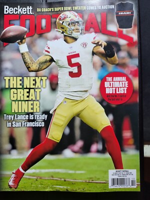 Football Beckett Price Guide Magazine October 2022 Trey Lance ...