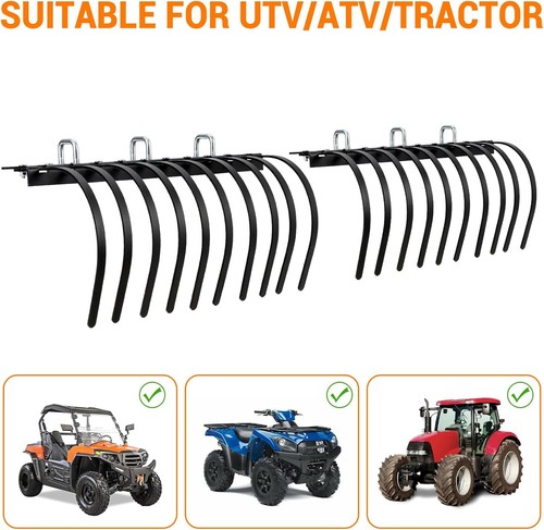 60 Inch Landscape Rake Heavy Duty Rock Rake Removal of Rock for Tractor ...