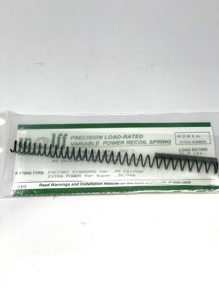 Wolff Colt 1911 Factory Standard/Extra Power Recoil Spring Set - 16.5lb ...