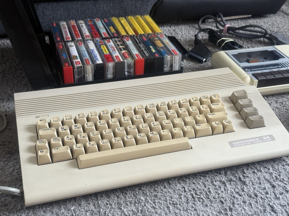 Commodore 64 Computer with bundle of Games , joystick , Scart , fully ...