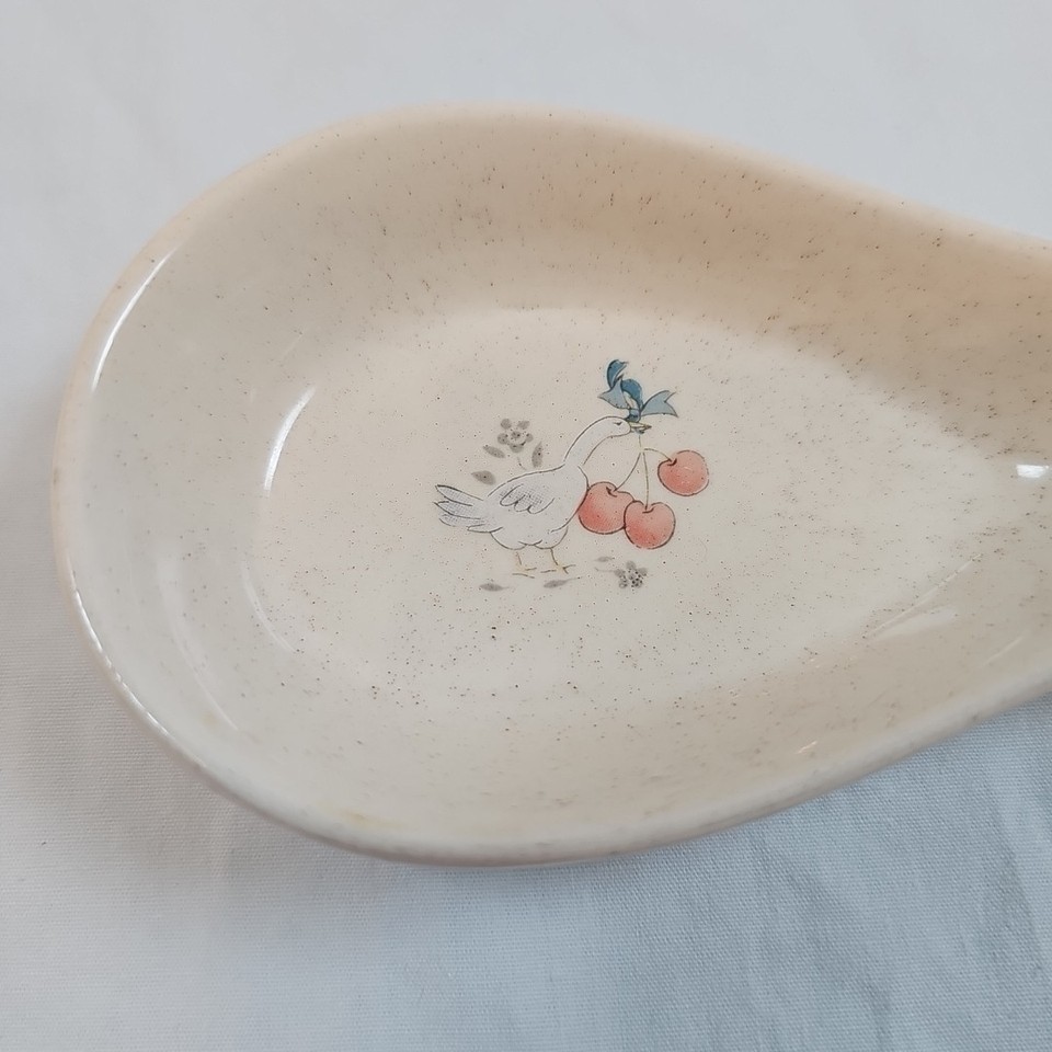 International Stoneware Country Goose Marmalade Spoon Rest Vintage 1980 ...