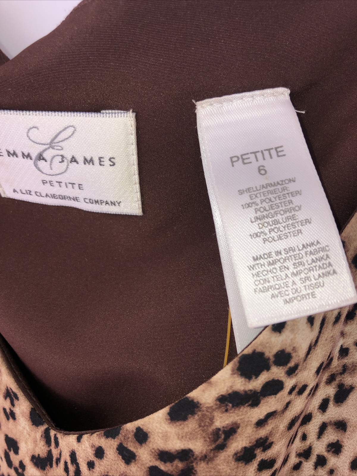 Emma James Animal Leopard Print Tank Top Shirt 6 PETI… - Gem