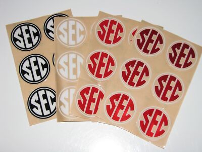 SOUTHEASTEN CONFERENCE SEC Football Helmet Decals - Qty (1) 2" Circle ...