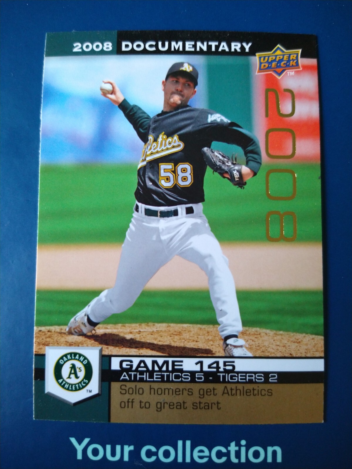 2008 Upper Deck Documentary GOLD Baseball Justin Duchscherer #4320 ...