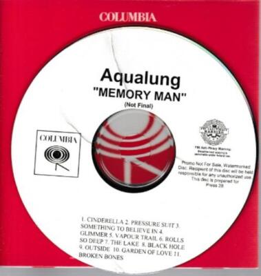 Aqualung: Memory Man PROMO MUSIC AUDIO CD Columbia Not Final pop rock ...