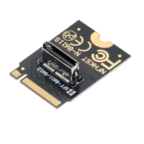 PCI-E4.0 M.2 M-key to Oculink SFF-8612 Vertical Host Adapter for SSD ...