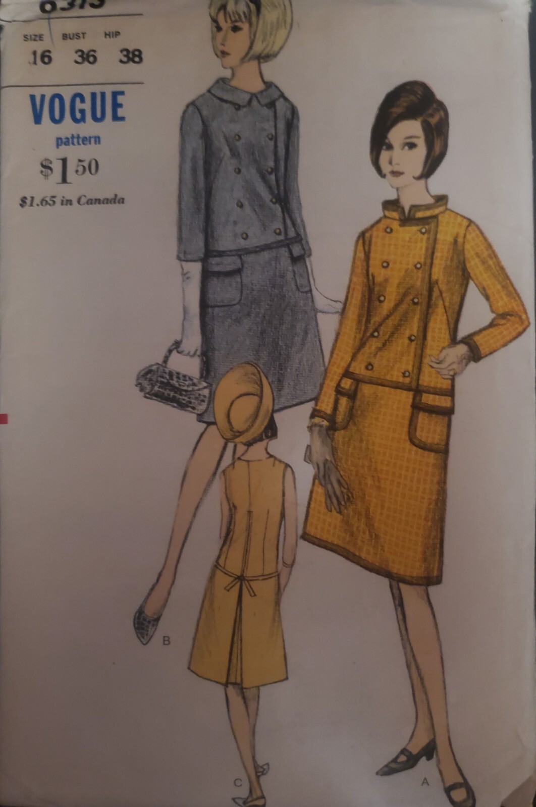 RARE Vintage 1962 VOGUE Pattern No. 6313 for One Piece Dress UNUSED | eBay