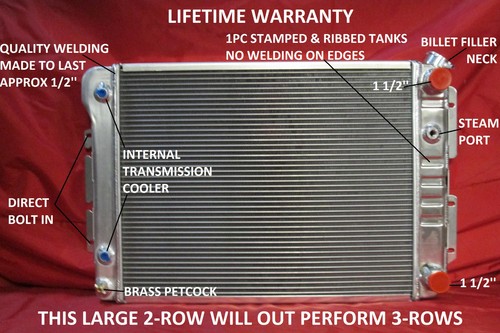 1967 1968 1969 Camaro Firebird Nova Aluminum Radiator with LS Motor ...