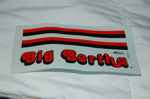 VINTAGE ESTES ROCKETS COMPLETE DECAL SHEET BIG BERTHA ROCKET PN37273 ...