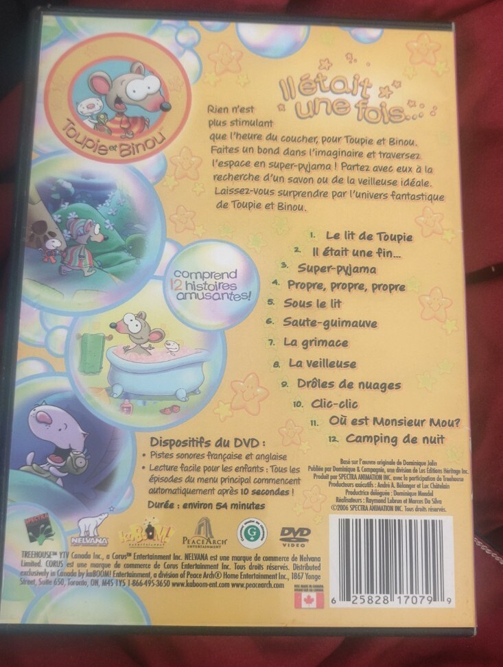 Toopy and Binoo: Bedtime Story (DVD, 2007) English/French | eBay