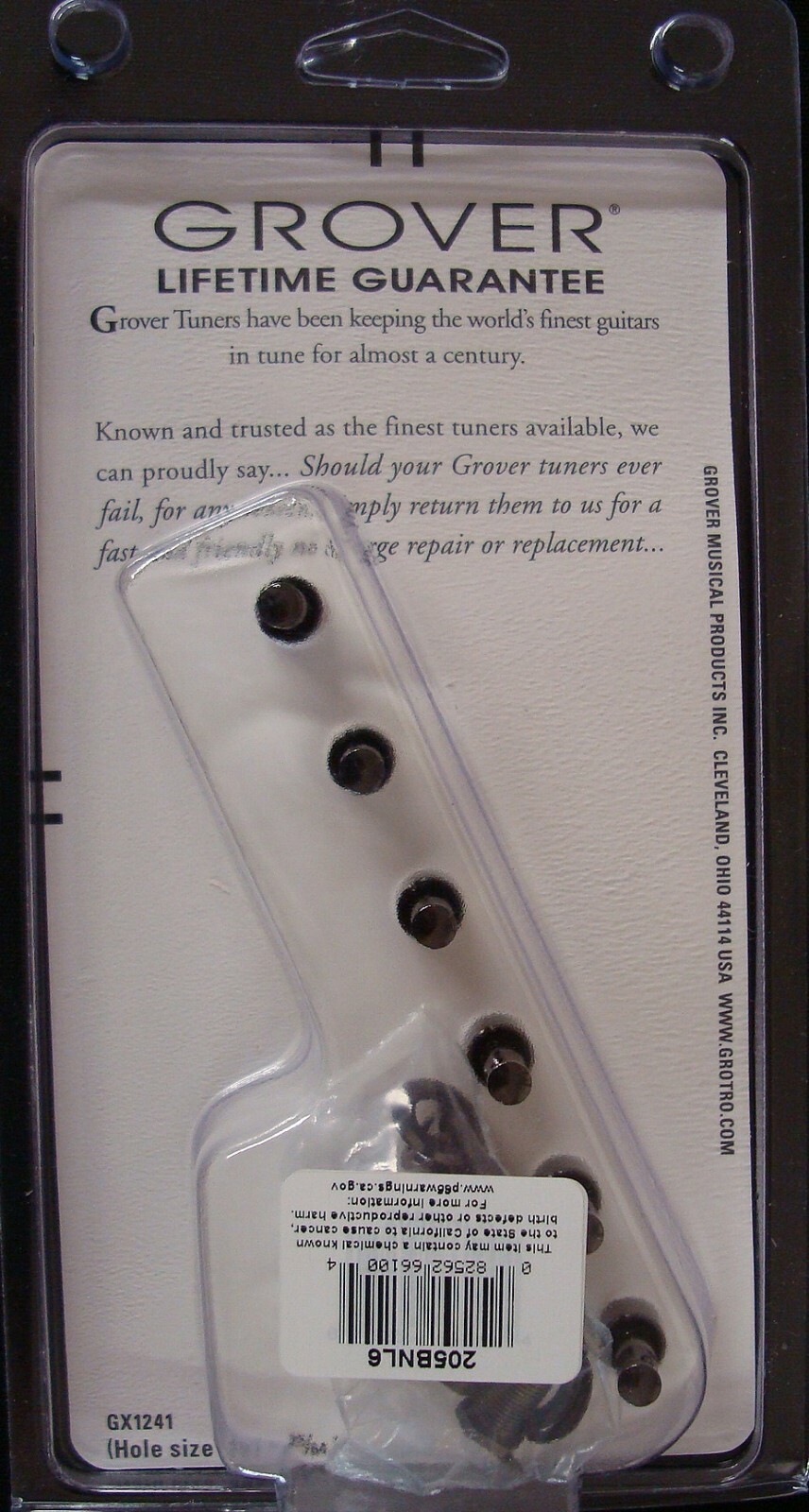 Grover 205BNL6 Mini Rotomatic Tuning Machines, 6 In-Line, Left hand ...