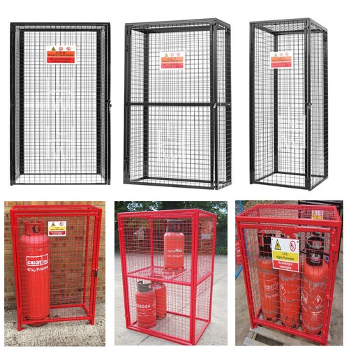 Security Steel Cage Lockable Gas Cylinder Bottle Storage Sturdy Stable ...