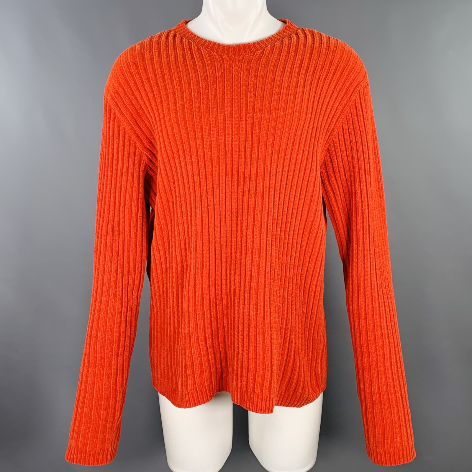 OUR LEGACY Size 40 Orange Chenille Ribbed Polyester C… - Gem
