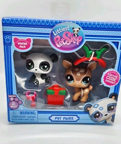 Littlest Pet Shop LPS G7 Winter Pals Panda Bear #1 Deer #117 Pet Pairs ...