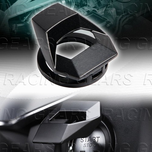 LAMBO STYLE BLACK ALUMINUM ENGINE START STOP BUTTON RING COVER TRIM ...