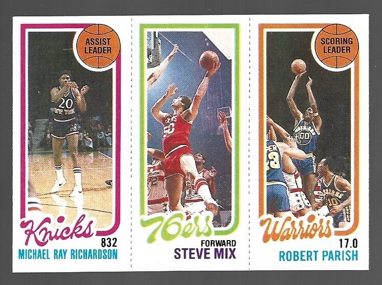 B 1980-81 Topps Basketball Michael Richardson Steve Mix Robert Parish ...