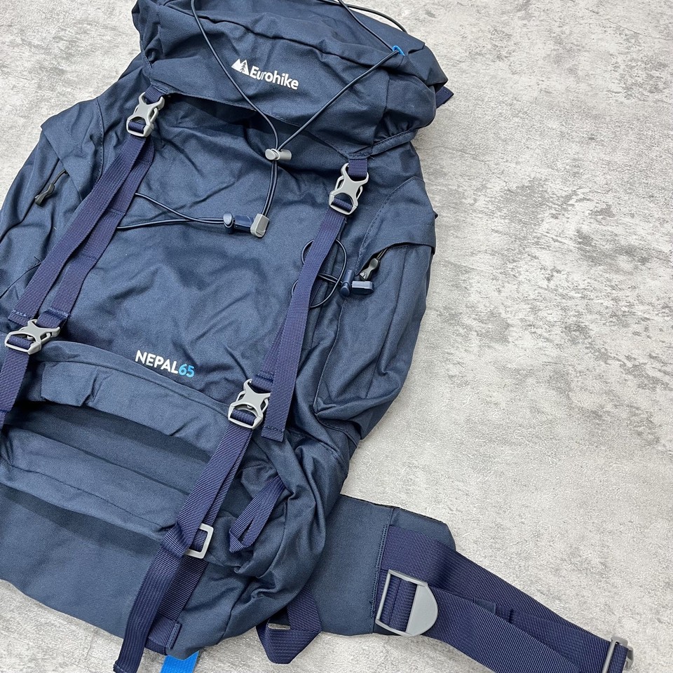 Eurohike Nepal 65 Blue Backpack Rucksack Bag Hiking Backpacking Travel ...