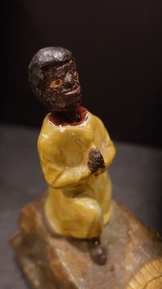 ANTIQUE WOOD "ALMS FOR THE POOR" MECHANICAL BANK - AMERICAN ca. 1920s ...