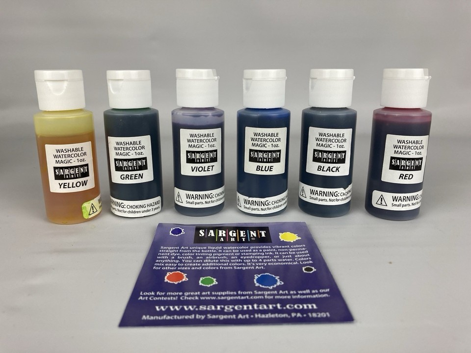 Sargent Art Washable Watercolor Magic Paint Set Of 6 | eBay