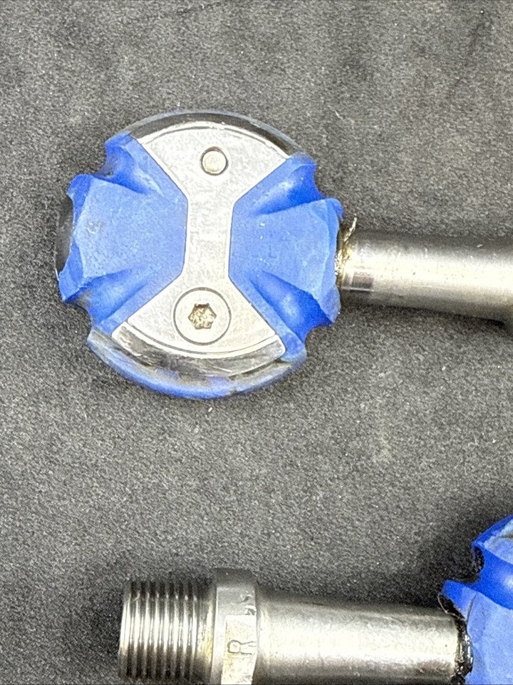 TRUE BLUE Speedplay ZERO Stainless Steel Spindle Clipless Pedals GOOD ...