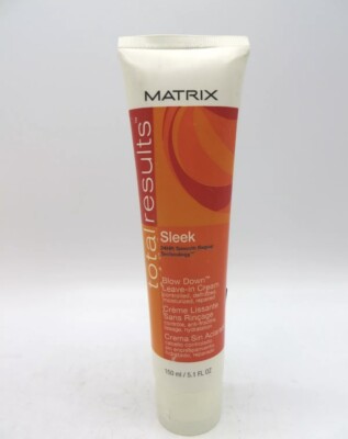 MATRIX TOTAL RESULTS SLEEK BLOW DOWN LEAVE-IN CREAM 5.1 OZ Hair Defrizz ...