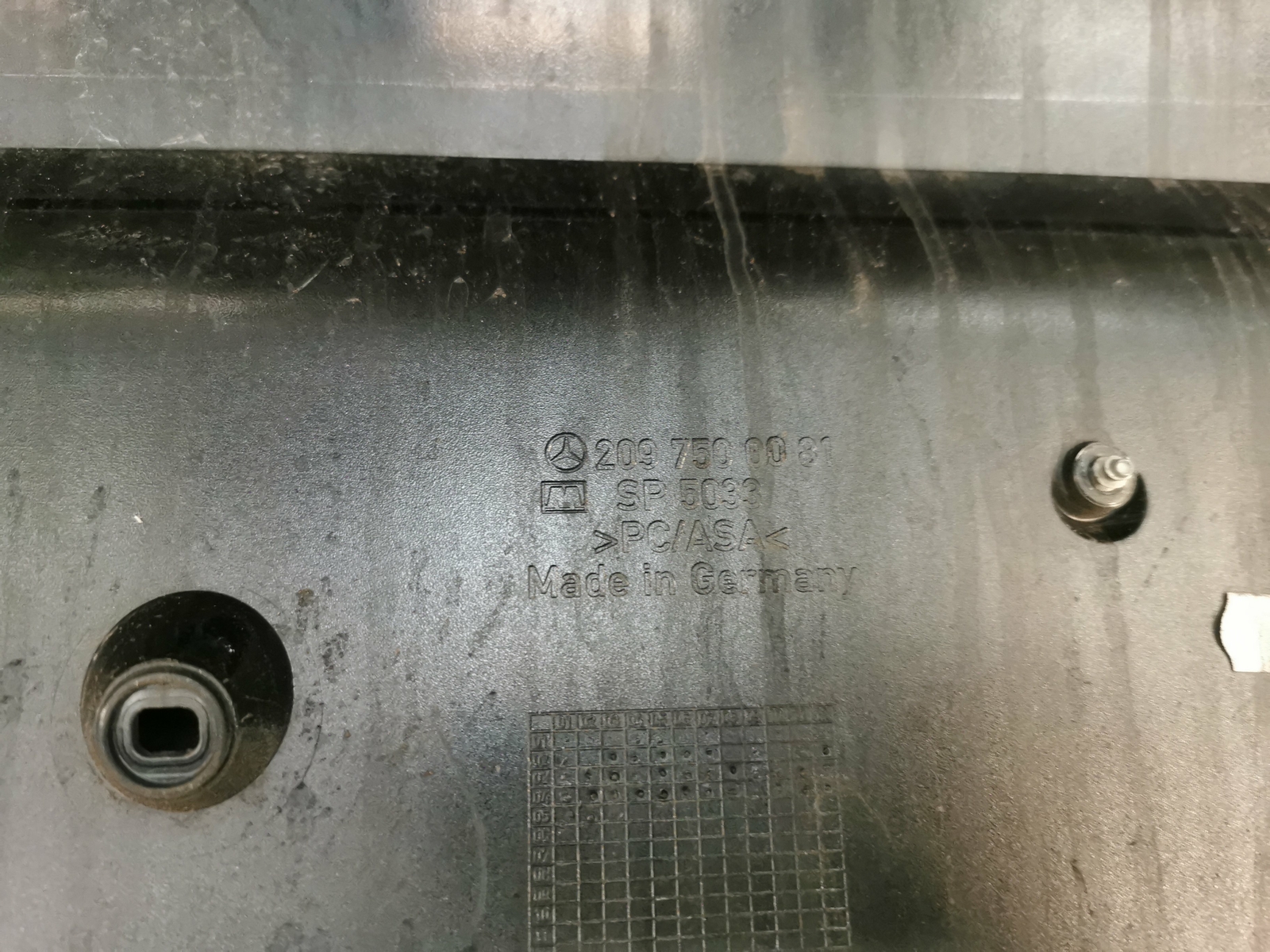 MERCEDES W209 Rear Panel Numberplate Holder Trim CLK C209 2097500081 | eBay