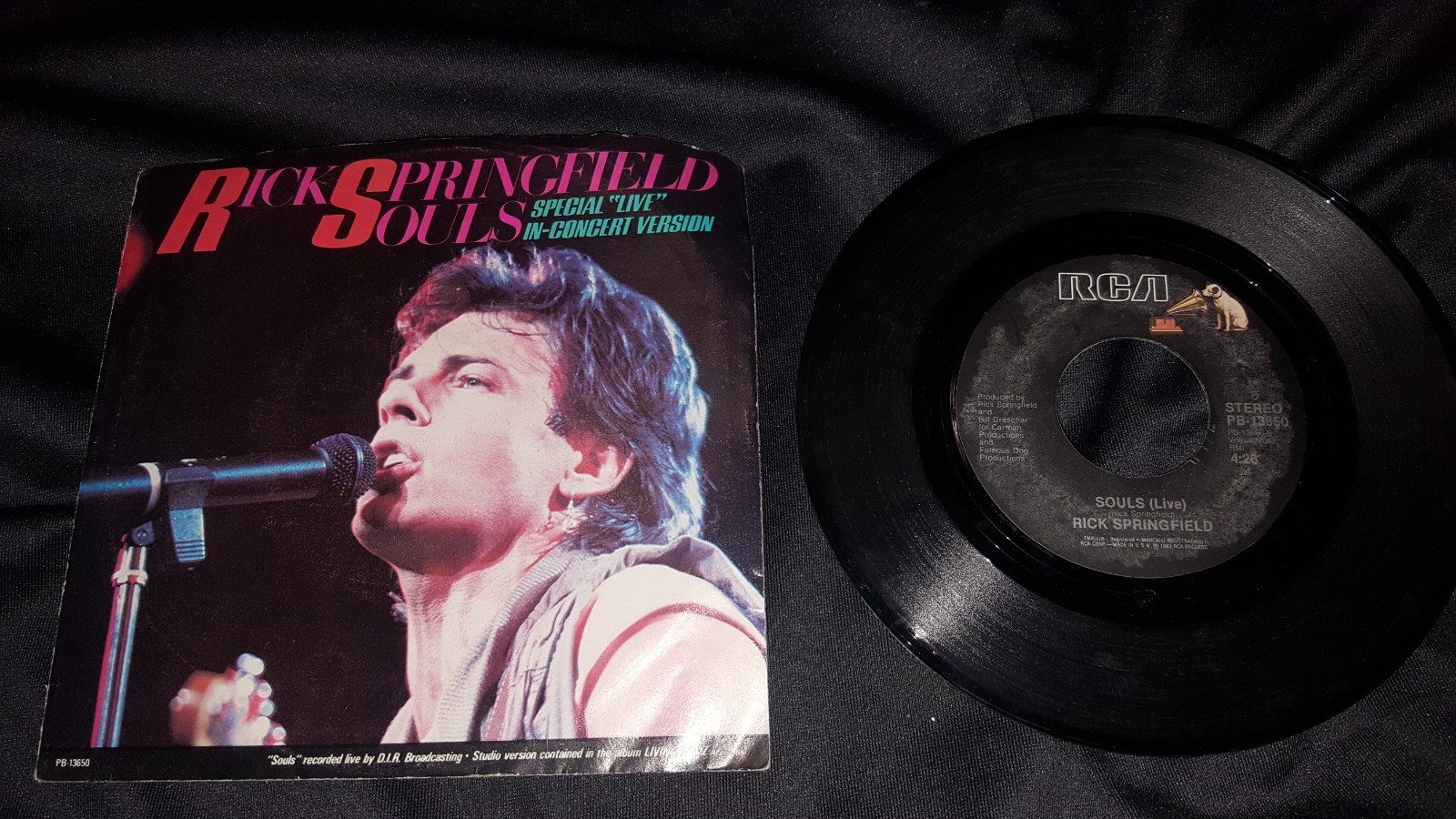 Rick Springfield Souls and Souls Live 45 RPM With Original Picture ...