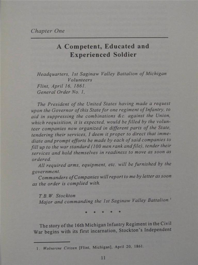 THE 16th MICHIGAN INFANTRY - CIVIL WAR - BRAND NEW - ILLUSTRATED | eBay