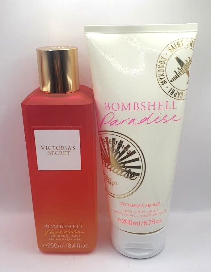 VICTORIA'S SECRET BOMBSHELL PARADISE BODY MIST & CREAM (SET OF 2 ...